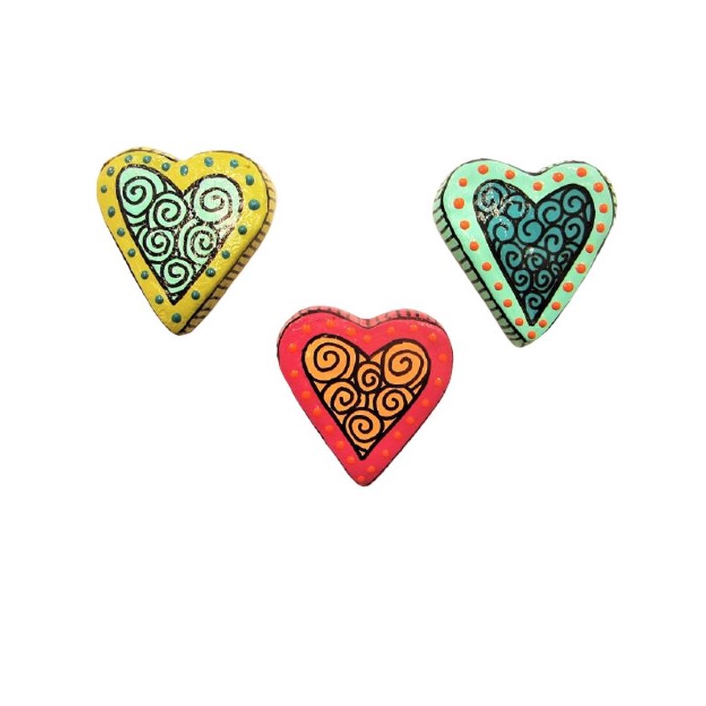 Yad LaKashish | Paper Mache Heart Magnet