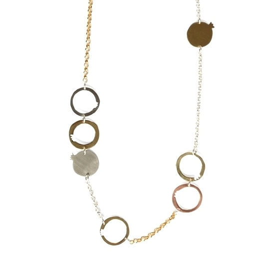 Yad LaKashish | Metal Pomegranate Hoop Necklace